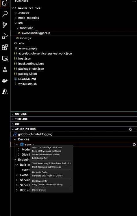 Griddb Cloudとmicrosoft Azureを使用してサーバーレスのiot Hubを作成する Griddb Developers