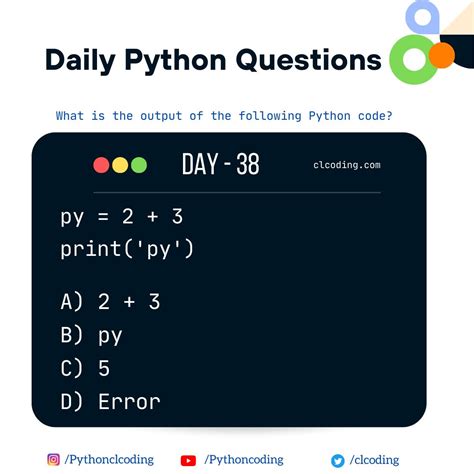 Python Coding On Linkedin Python Coding Challenge Day 38 What Is The Output Of The