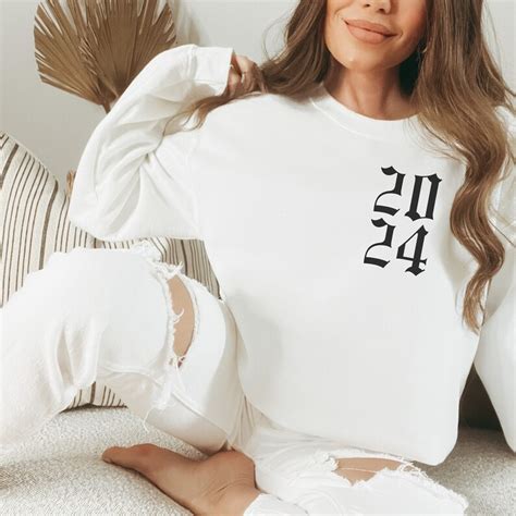 MORE COLORS Class Of 2024 Crewneck High School Senior Etsy