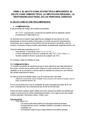 Tema 4 Teoría Jurídica del Delito pdf