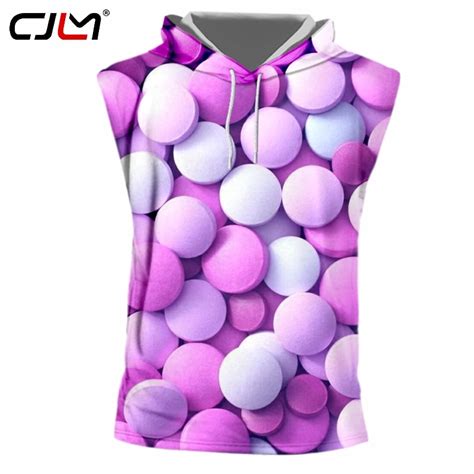 Cjlm 패션 남자 후드 탱크 탑 3d 의학 설탕 재미 있은 스트리트웨어 망 전신 인쇄 특대탱크 탑 Aliexpress