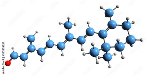 3d Image Of Retinal Skeletal Formula Molecular Chemical Structure Of