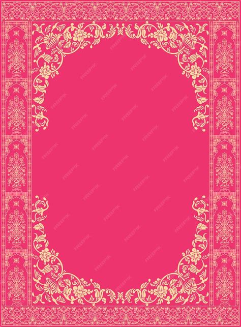Premium Vector Mughal Decorative Arch Islamic Geometric Pattern Frame