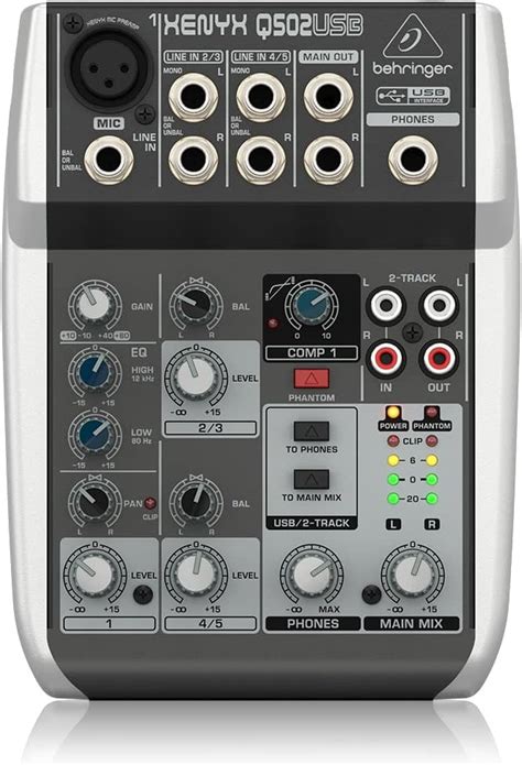 Behringer Q502USB Xenyx Small Format Mixer Amazon Co Uk Musical