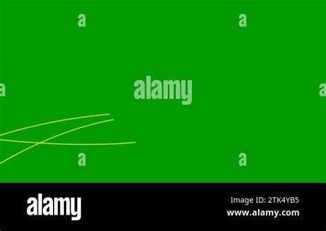 Animated Stripes Appear And Disappear Decorative Lines Three Yellow