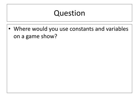 Constants And Variables Pptx Programming Languages Computing