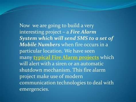 Gsm Based Fire Alarm System Ppt