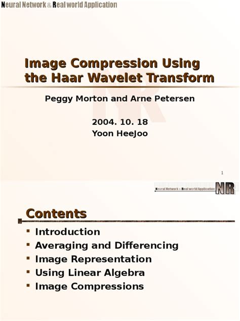 Image Compression Using The Haar Wavelet Transform Pdf Functional Analysis Numerical Analysis