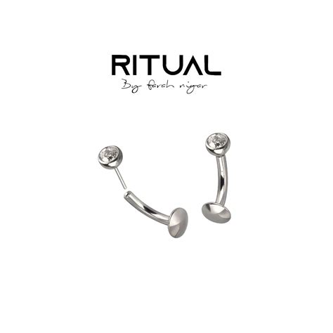 Floating Navel Bar Round Push In Home