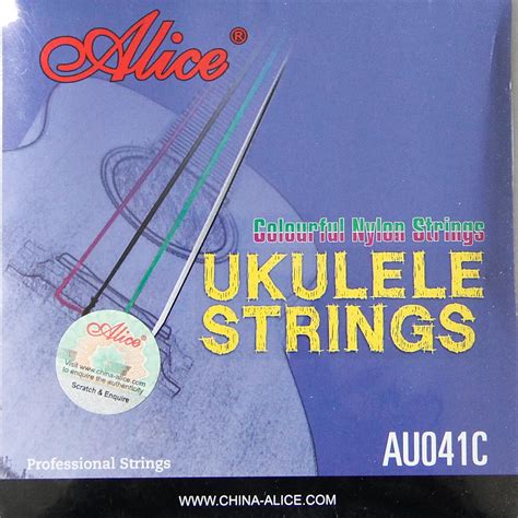 Alice Au041c Colorful Nylon Strings Ukulele Strings Set 4 Pcs Set In