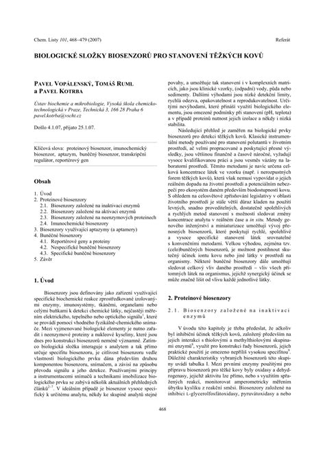 Pdf Biological Components Of Heavy Metal Biosensors