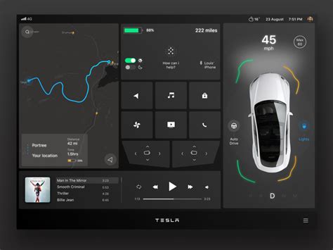 Tesla Interface Concept By 10m On Dribbble