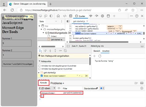 Erste Schritte Beim Debuggen Von Javascript Microsoft Edge Developer Documentation Microsoft