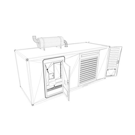 20ft Generator Container Version 2 3d Model By Panaristi