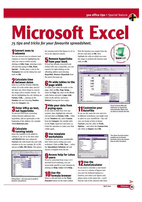 Tips And Tricks Excel Reduced PDF
