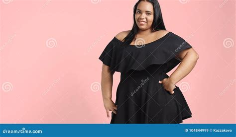 Plus Size Model In Studio Shoot Stock Image Image Of Attractive