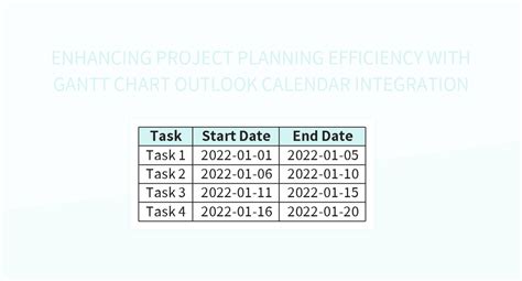 Enhancing Project Planning Efficiency With Gantt Chart Outlook Calendar