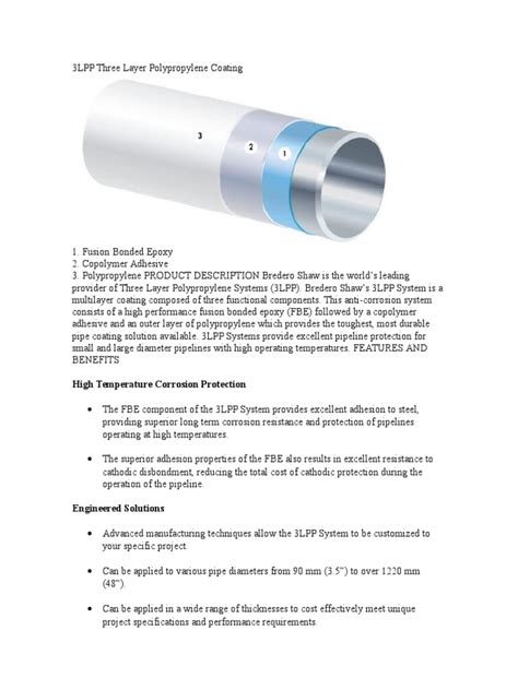 3lpp Three Layer Polypropylene Coating Pdf Epoxy Building Materials