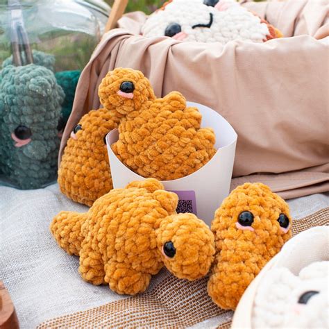 Chicken Nugget Dino Nugget Crochet Plushie