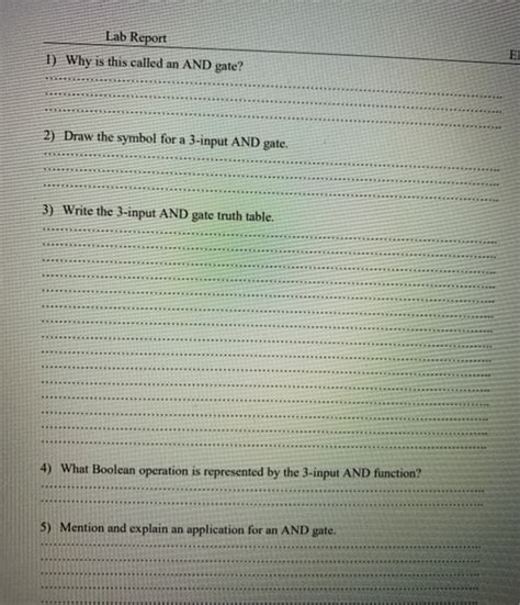 Solved Lab Report 1 Why is this called an AND gate ΕΙ 2 Chegg com
