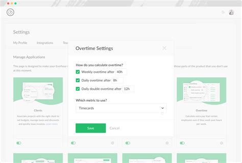 Overtime Basic Information Everhour