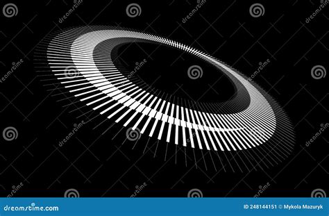 Spiral With White Lines As Dynamic Abstract Vector Background Or Logo