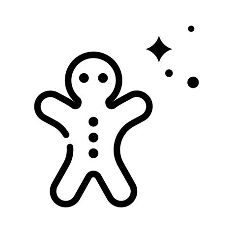 Gingerbread Vector Outline Icon Eps 10 File 23520486 Vector Art At