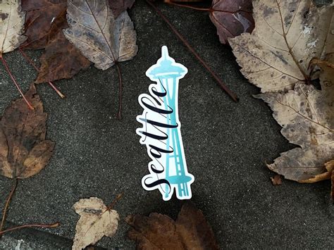 Seattle Space Needle Vinyl Sticker Sticker Decal For Laptop Etsy