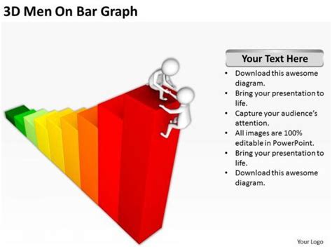 Business People 3d Men On Bar Graph Powerpoint Templates Ppt Backgrounds For Slides