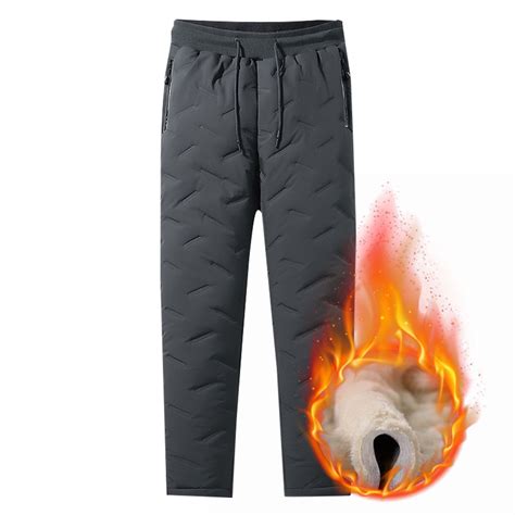 Awdenio Pants For Men Lamb Wool Winter Fleece Pants Sherpa Lined