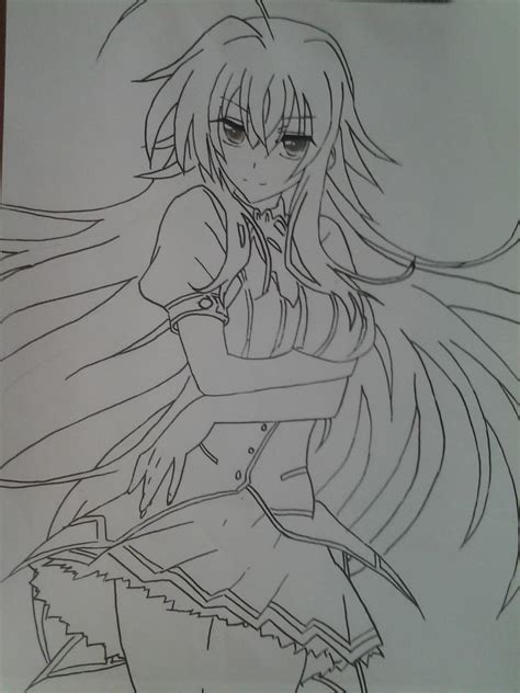 Sketch High School Dxd Rias Coloring Pages