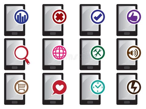 Mobiel Telefoon Vectorpictogram Vector Illustratie Illustration Of