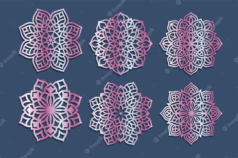 Premium Vector Set Decorative Circle Coaster For Laser Cutting Round Abstract Geometric