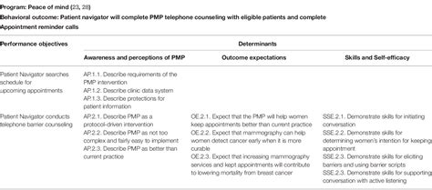 Table 2 From Implementation Mapping Using Intervention Mapping To Develop Implementation