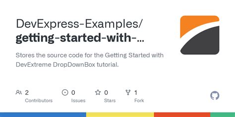 GitHub DevExpress Examples Getting Started With Devextreme Drop Down