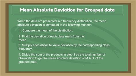 Mean Absolute Deviation Ungrouped Nd Grouped Data Youtube