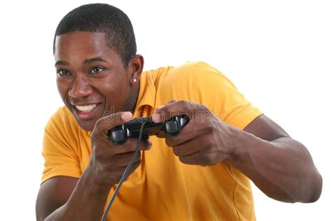 Attractive Young Man With Video Game Control Pad Stock Image Image Of