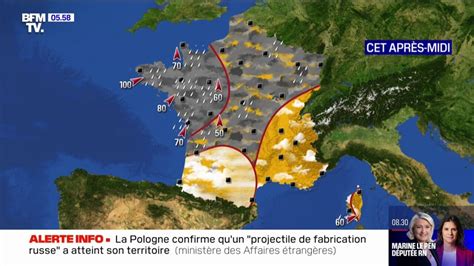 Un Temps Nuageux Et Pluvieux Au Nord Plus Ensoleillé Dans Le Sud Prévu