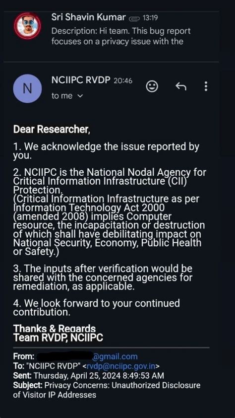 Sri Shavin Kumar On Linkedin Nciipc Rvdp Cybersecurity Cybersafe