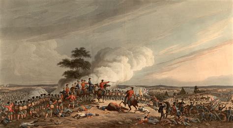 La Bataille De Waterloo Vue De Mont Saint Jean Gravure Anglaise
