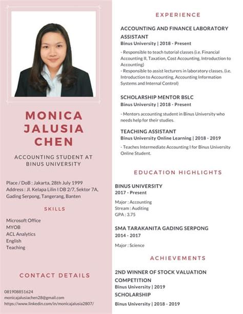 Monica Jalusia Chen Cv Pdf
