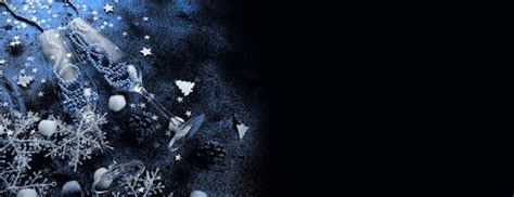 Premium Photo Two Champagne Glasses Panoramic