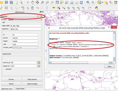 Postgis Unable To Use Pgrouting Layer Qgis Plugin With Osm2po Tool Database Connection Error