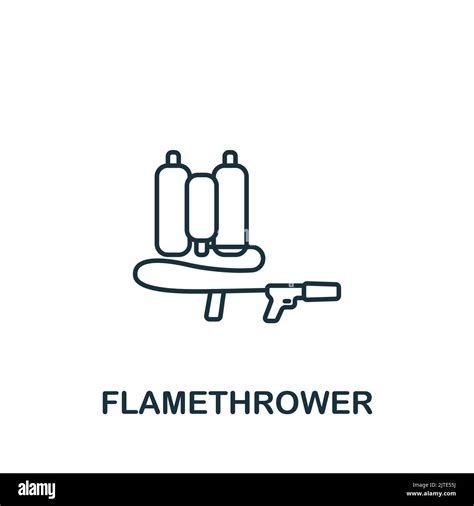 Flamethrower Icon Line Simple Line Weapon Icon For Templates Web
