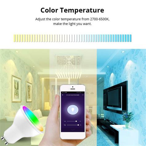 Wifi Smart Gu10 Led Lamp 220 240v 4w Rgb Cct Spo Vicedeal