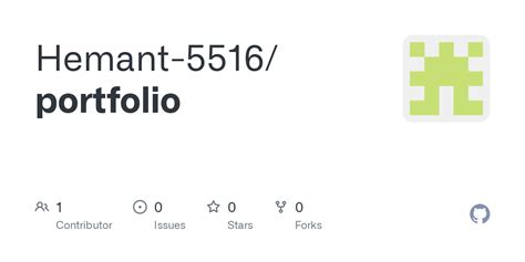 Github Hemant 5516portfolio