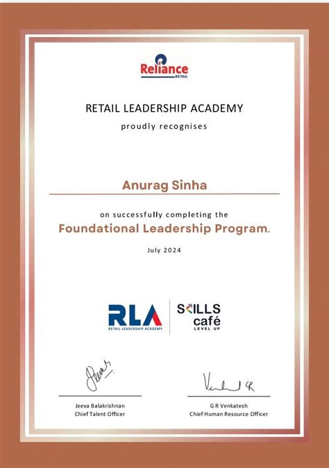 Anurag Sinha On Linkedin Leadership Relianceretail Lifeatrelianceretail