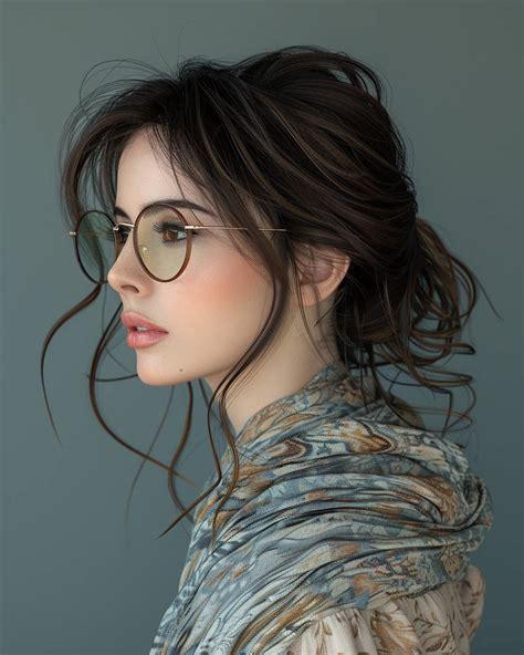 H96ven Amazingly Beautiful Woman Wearing Glasses By Silver7ight On