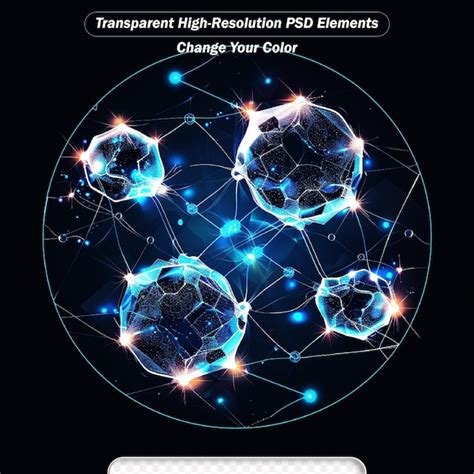 Premium Psd Futuristic Digital Shape From Dots And Lines