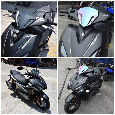 Yamaha Aerox Windshield Visor Carbon Fiber Plastic Windshield For